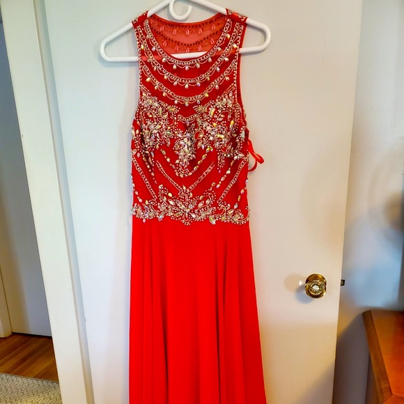 Dresses | Womens Red Formal Dress Size 6 Size 4 Nwt | Poshmark